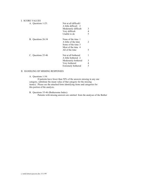 SMFA Scoring Instructions