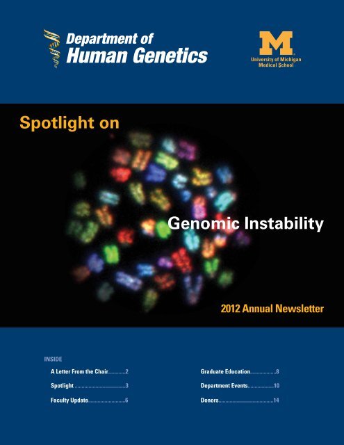 Genomic Instability - Department of Human Genetics - University of ...
