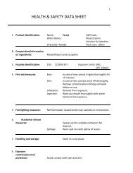 HEALTH AND SAFETY DATA SHEET - Vetoquinol