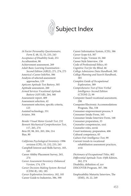 Subject Index - Pro-Ed