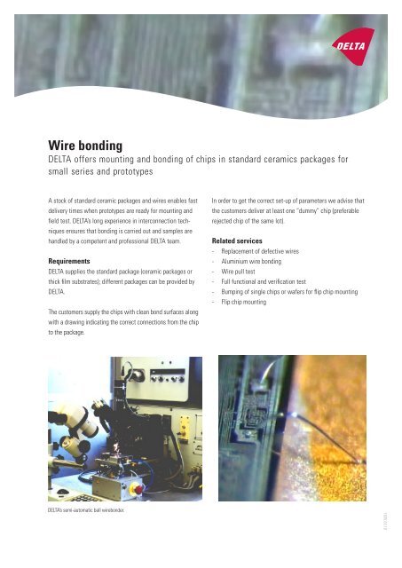 Wire bonding - Delta