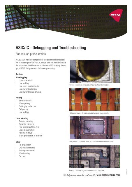 ASIC/IC - Debugging & Troubleshooting - Delta