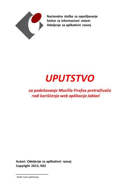 UPUTSTVO