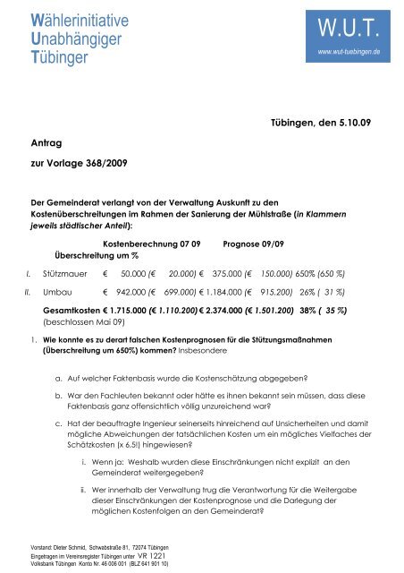 Antrag im PDF-Format zum Download - WUT