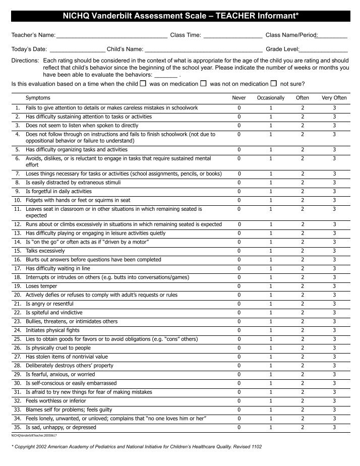 Nichq vanderbilt assessment scale parent informant - lokioasis Nichq vanderbilt assessment scale parent informant - lokioasis