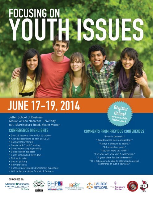 Download conference brochure - Mount Vernon Nazarene University