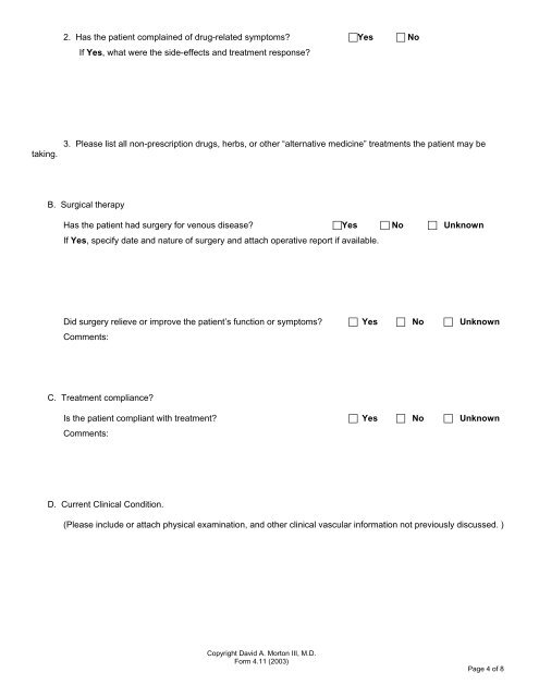 2. Has the patient compla