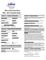 Material Safety Data Sheet 35 % Caustic Soda - KA Steel Chemicals