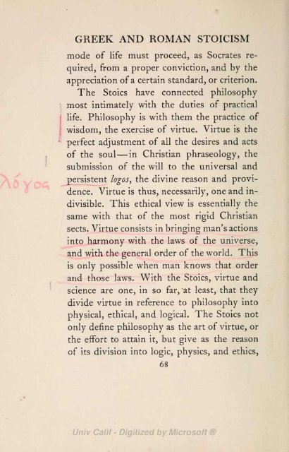 GREEK AND ROMAN STOICISM