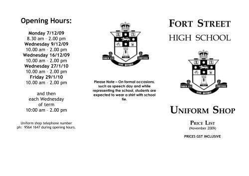 FORT STREET HIGH SCHOOL