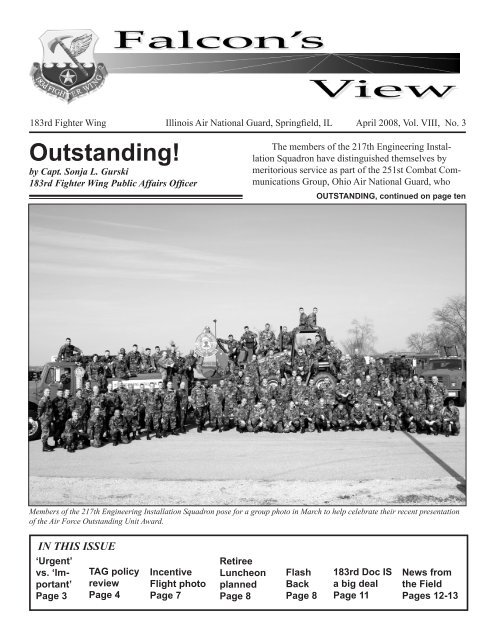 Outstanding! - 183rd Fighter Wing, Illinois ANG