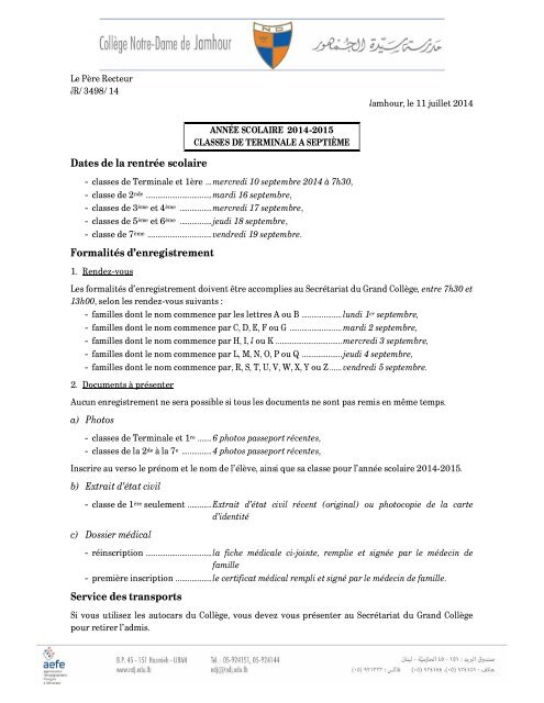 Fichier pdf 72kb - Collège Notre-Dame de Jamhour