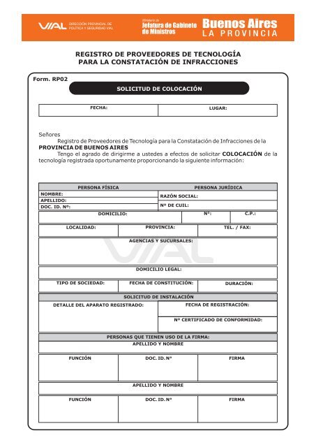 Formulario RP02