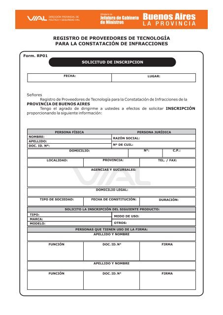 Formulario RP01