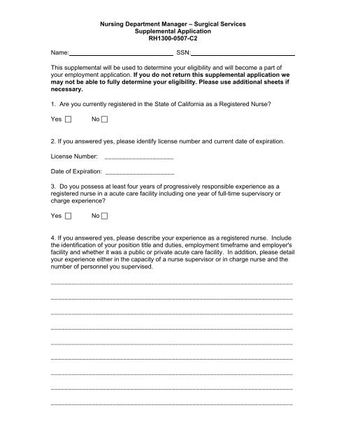 Supplemental Questionnaire - JobAps