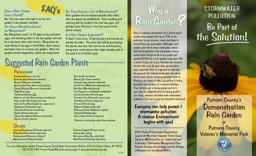 Putnam County's Rain Garden brochure