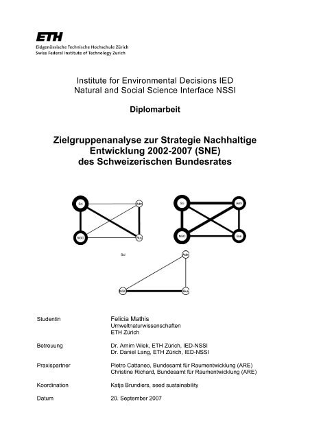 Diplomarbeit von Felicia Mathis - ETH Seed Sustainability