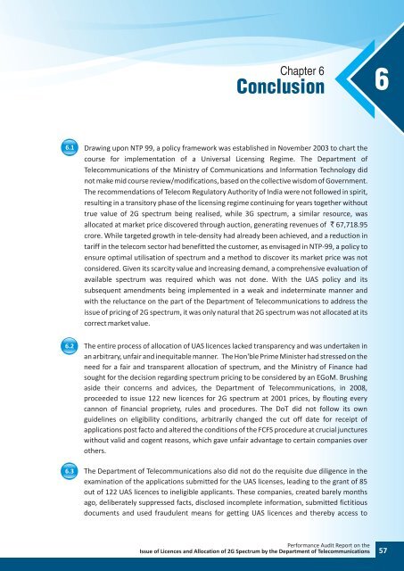 Conclusion - Comptroller and Auditor General of India