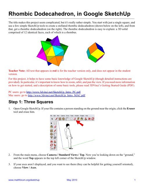 Rhombic Dodecahedron, in Google SketchUp - 3DVinci