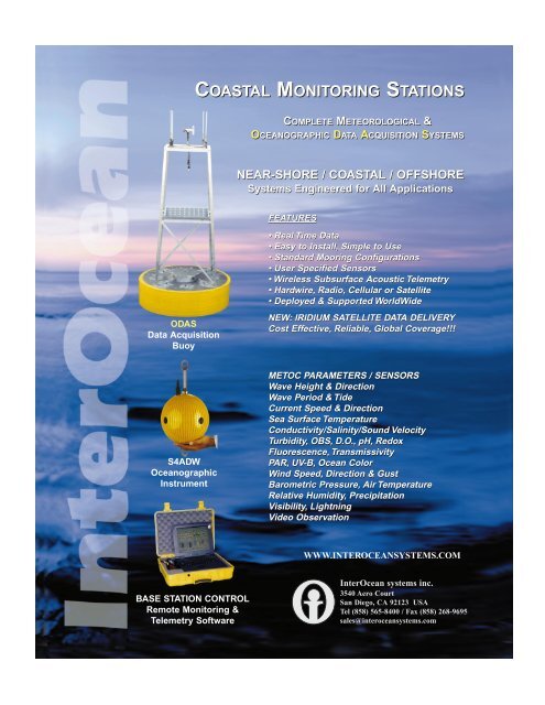 Coastal Monitoring Systems Brochure - InterOcean Systems Inc.