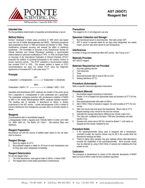 A7560 - Pointe Scientific, Inc.