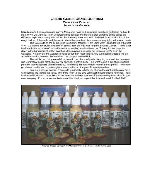 Red Sun Red Death: Painting Guide, USMC - Iron Ivan Games