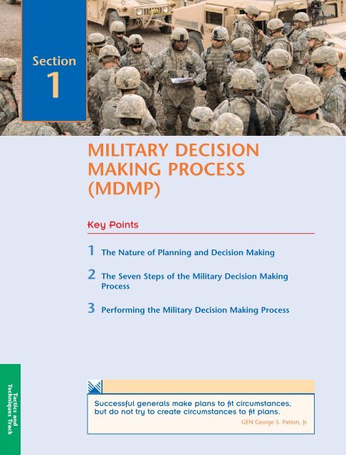 military decision making process (mdmp) - UNC Charlotte Army ROTC