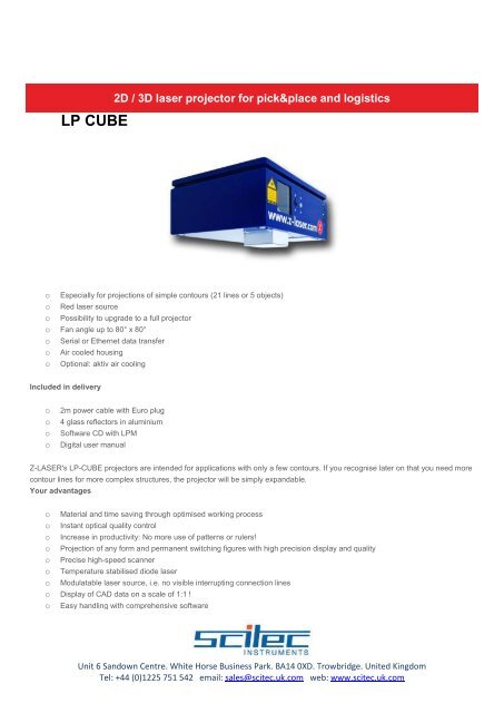 LP Cube data sheet - UK.COM