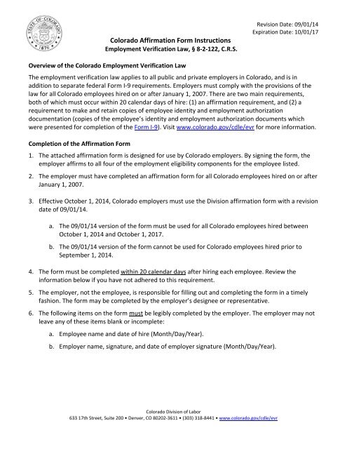 Employment Verification Affirmation - Human Resource Services ...