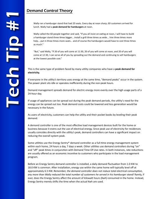 Demand Control Theory - Energy Sentry