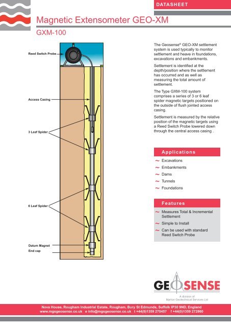 Magnetic Extensometer GEO-XM - MGS