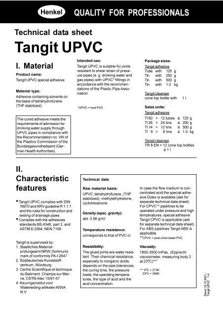 Tangit UPVC - 1st Direct
