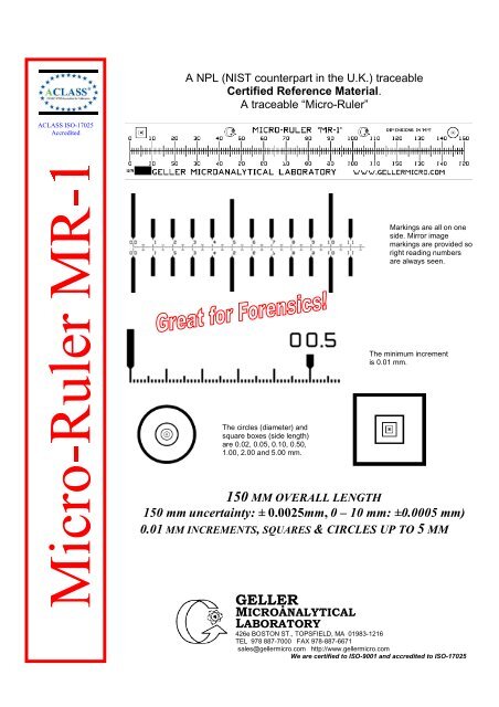 Micro-Ruler MR-1 - Geller MicroÃ nalytical Laboratory, Inc.