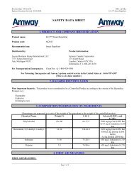 MSDS Heavy Duty Degreaser - Amway