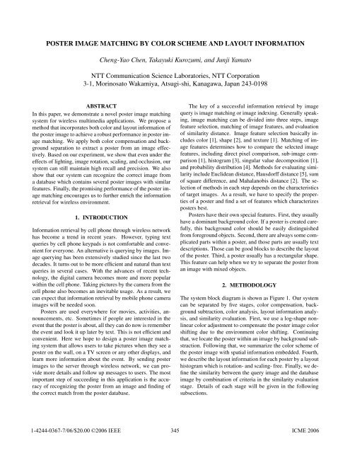 Poster Image Matching by Color Scheme and Layout ... - CECS