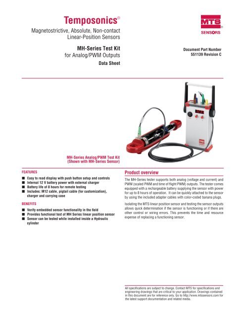 Product Data Sheet - MTS Sensors