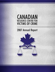 Victim Impact Statements - Canadian Resource Centre for Victims of ...