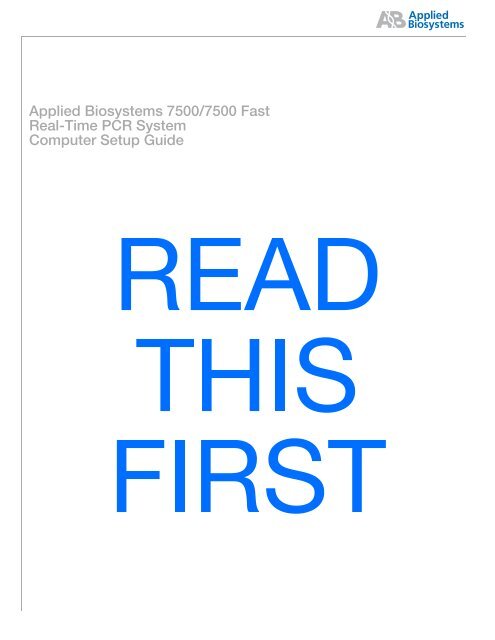 Applied Biosystems 7500/7500 Fast Real-Time PCR System, 53% OFF