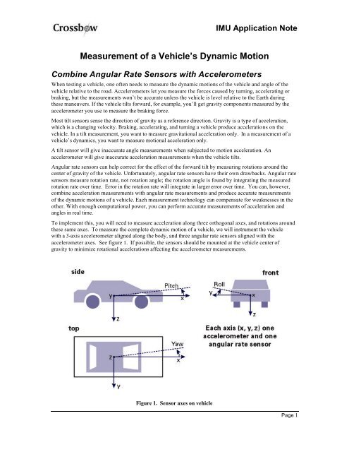 Measurement of a Vehicle's Dynamic Motion