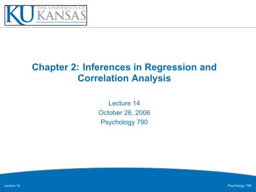 Chapter 2: Inferences in Regression and Correlation Analysis