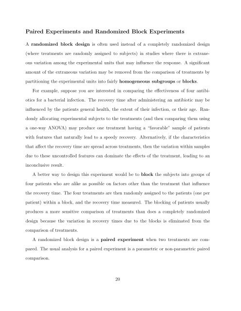 SAS Randomized Block Analysis