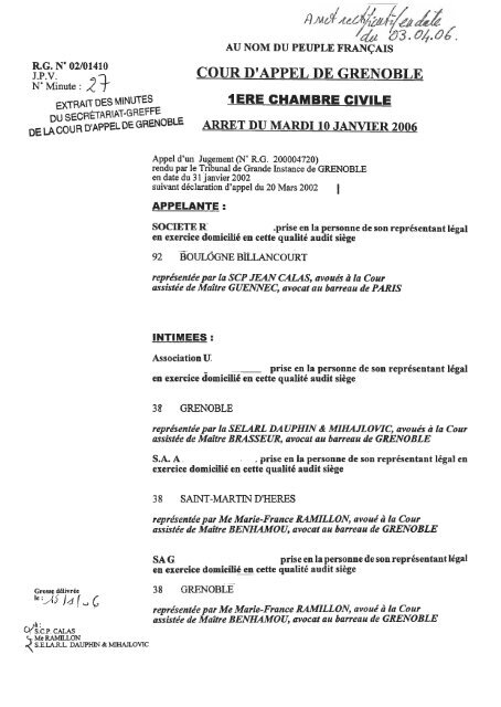 COUR D APPEL DE PARIS