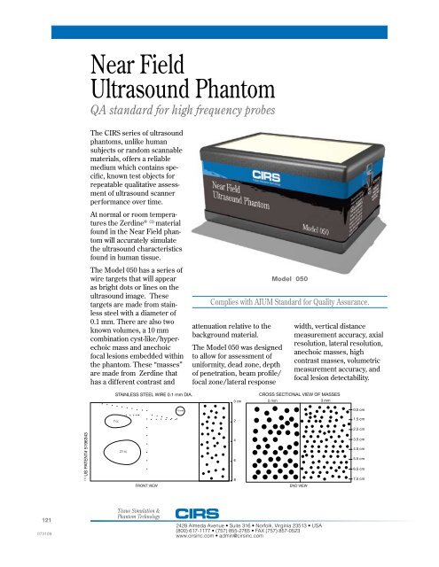 Near Field Ultrasound Phantom - CIRS