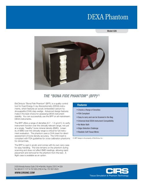 DEXA Phantom - CIRS