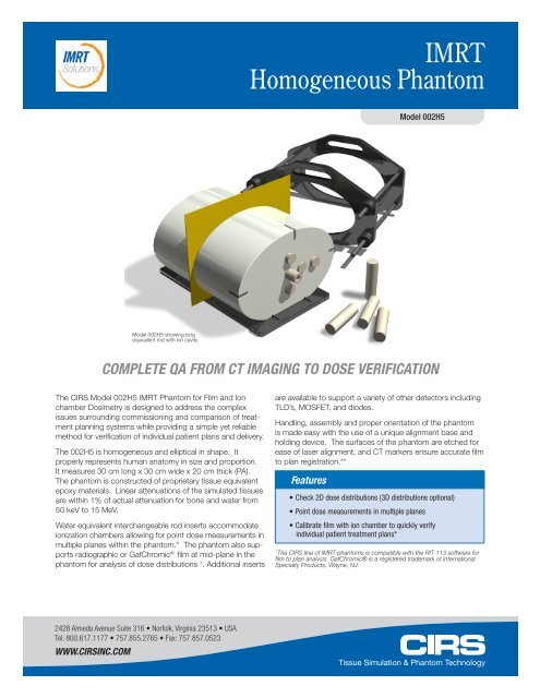 IMRT Homogeneous Phantom - CIRS