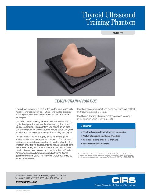 Thyroid Ultrasound Training Phantom - CIRS