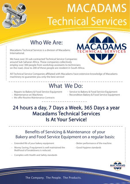 Technical Service brochure NEW - Macadams