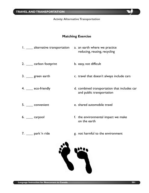 TRAVEL AND TRANSPORTATION