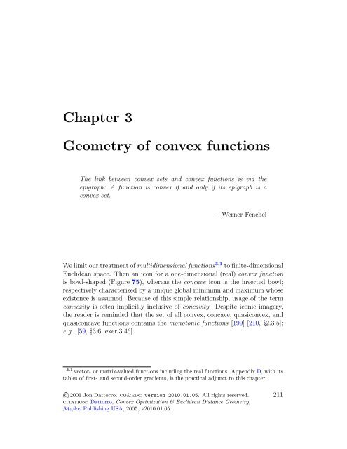 Chapter 3 Geometry of convex functions - Meboo Publishing ...