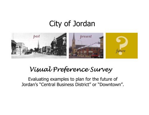 Visual Preference Survey - Municipal Development Group